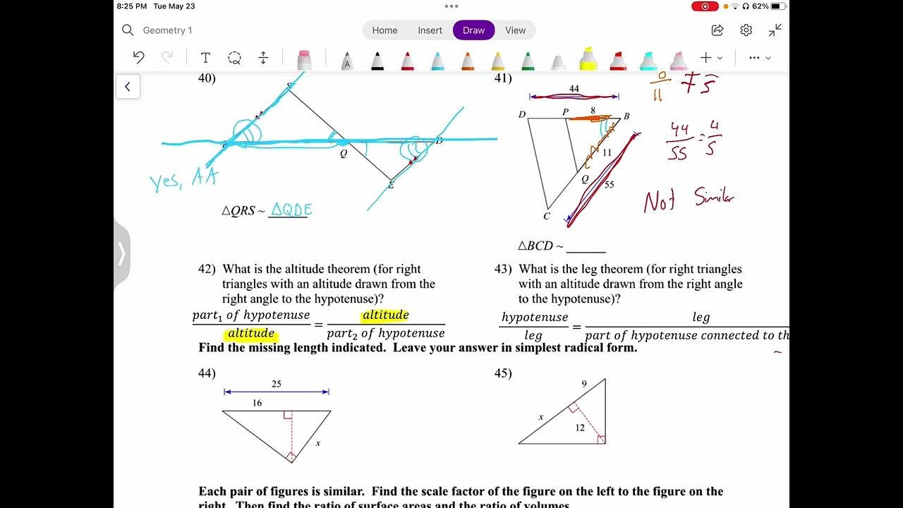 Geometry 2nd Semester Exam Review Part 5 - YouTube