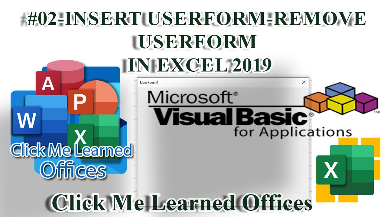 2 Create UserForm Remove UserForm In Excel 2019 2 Create UserForm Remove UserForm In Excel 2019