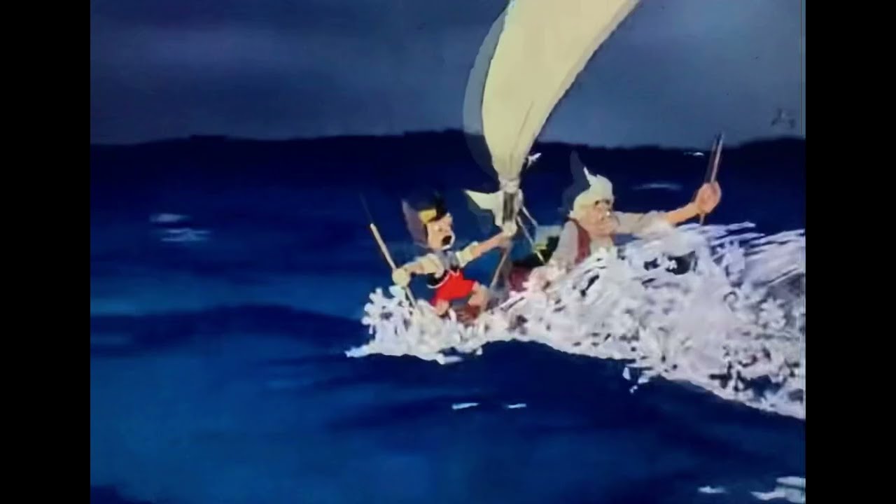 Pinocchio 1940🔺Monstro👿🦖💥🌑🌊Father & Pinocchio😡😫Boat Chase🛶🌊🏫Walt Disney ...