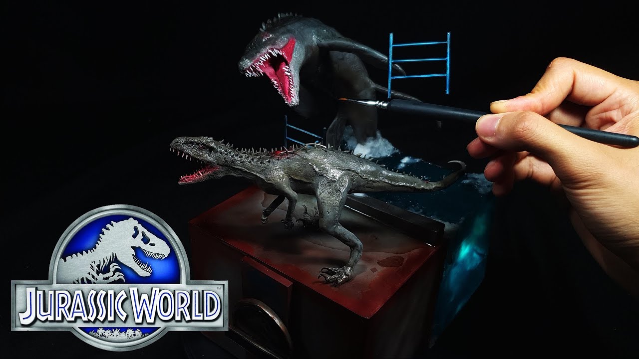 How To Make a Indominus Rex and Mosasaurus Jurassic World Diorama ...