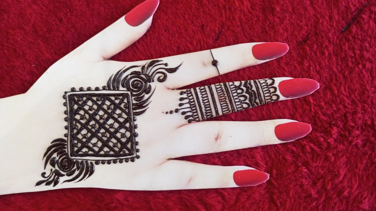 back hand easy tikki mehndi design | Stylish design | new Arabic tikki ...