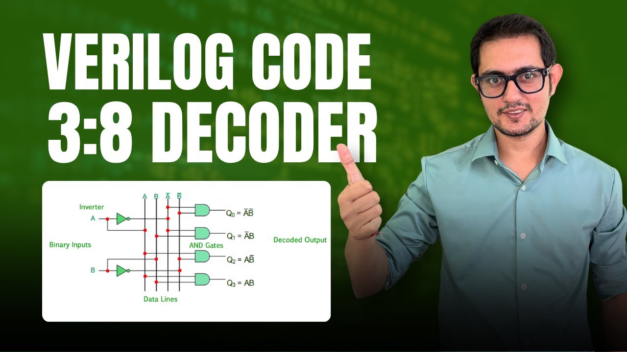 3:8 DECODER | VERILOG CODE | FREE Frontend RTL DESIGN COURSE | Download VLSI FOR ALL App - YouTube