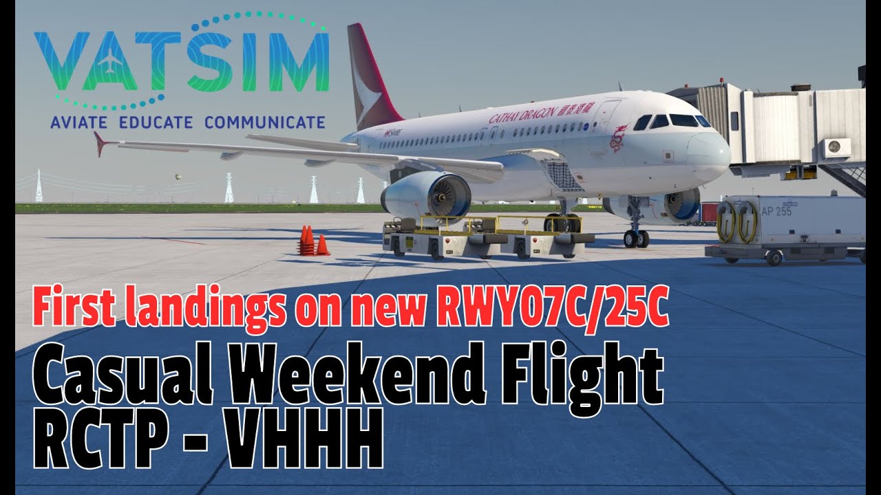 [VATSIM] RCTP - VHHH | X-Plane Toliss A319 | Hoppie CPDLC PDC - YouTube