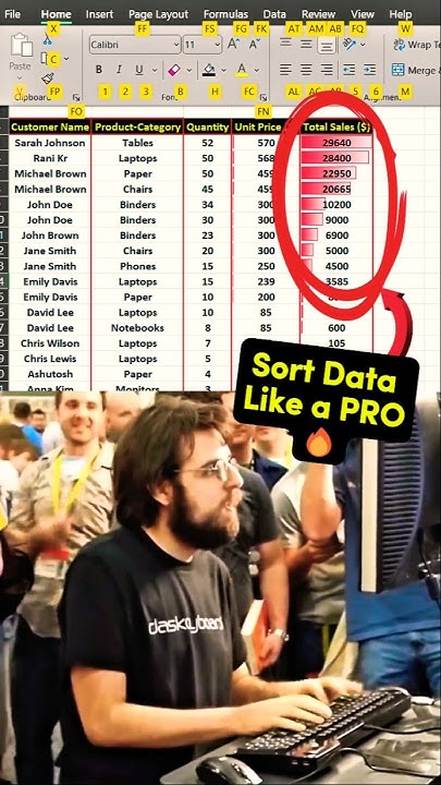 Unlock INSANE Data Sorting Speed in Excel 🔥⌛ #excel #exceltips #shorts #fyp - YouTube