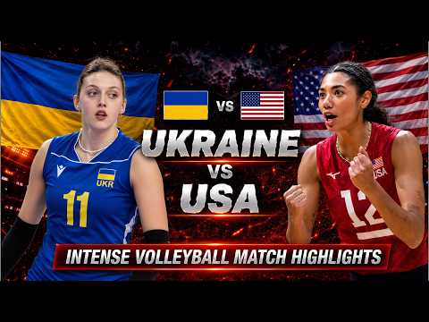 Ukraine vs USA Epic Volleyball Highlights | Women's VNL 2026