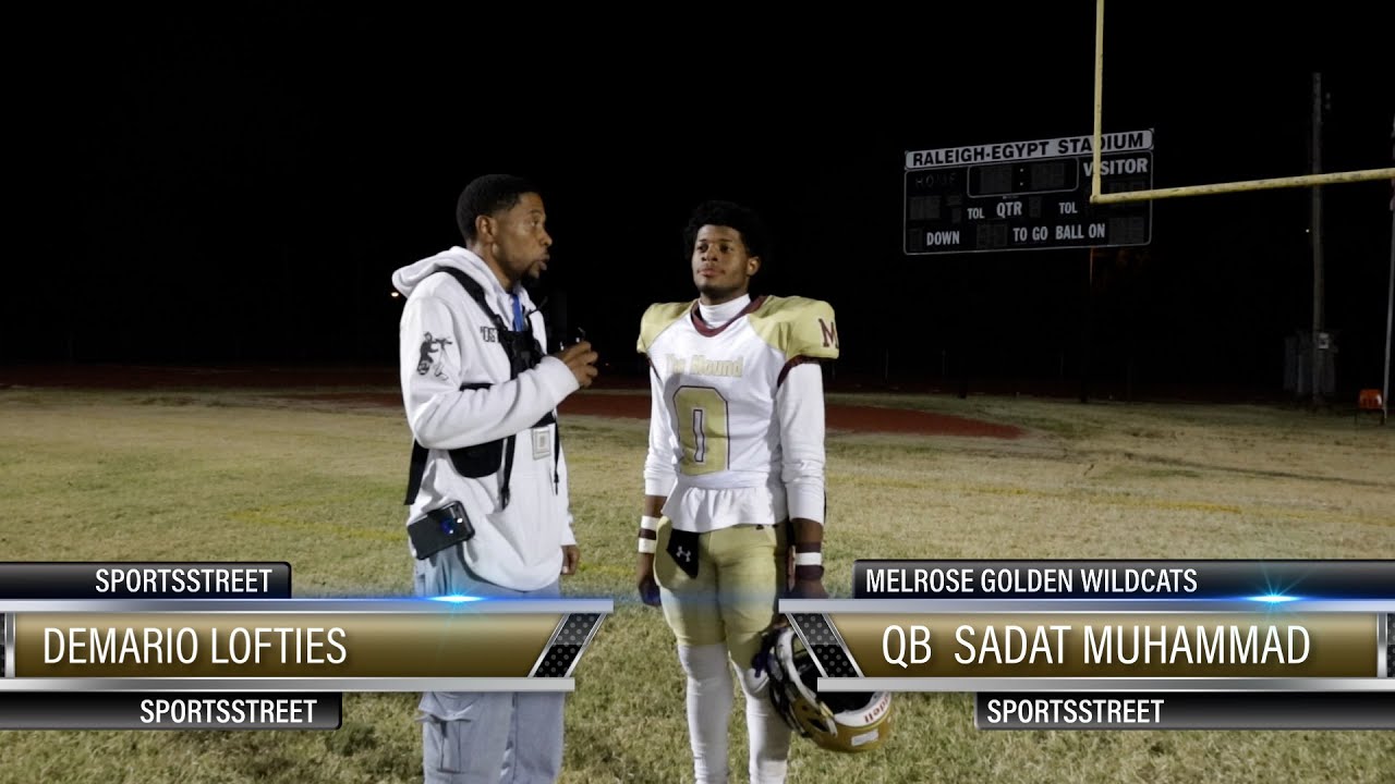 Melrose Golden Wildcats QB Sadat Muhammad Interview - YouTube