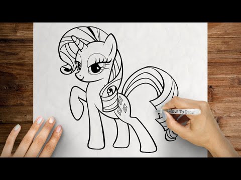 How to draw Rarity - YouTube
