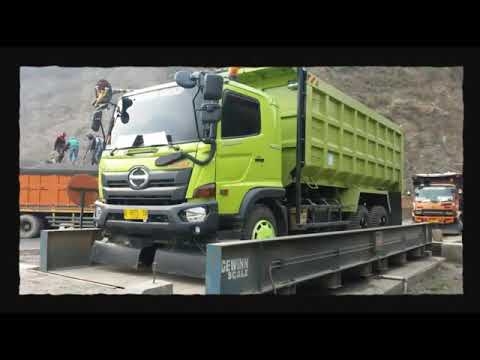 Timbangan Truk Gewinn Di Pabrik Quarry / Batu Gunung, Buah Batu ...