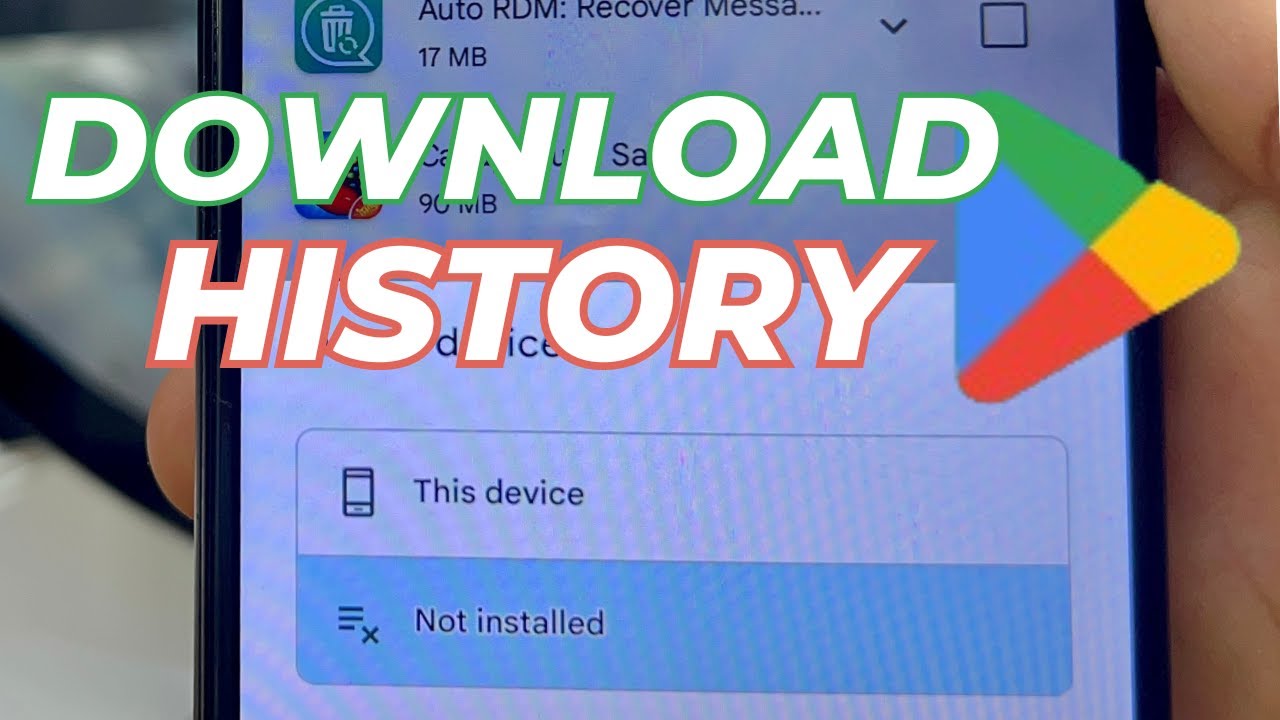 How to See Download History on Google Play Store || See history of ...