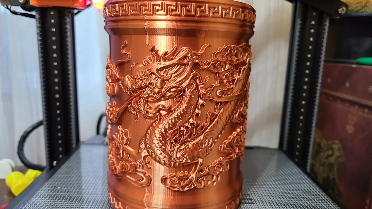 3D Printing: Dragon Vase using Eryone ER20 & Eryone Ultrasilk Copper ...