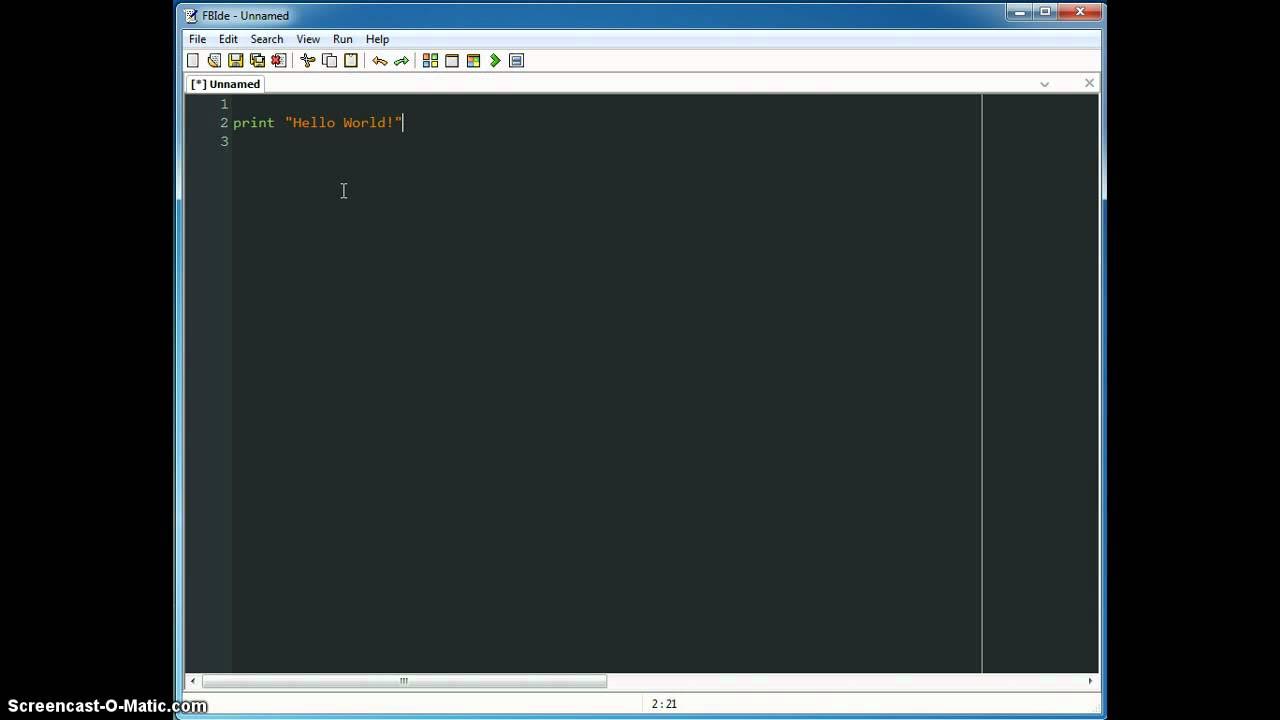 FreeBasic Tutorial 2-Hello World - YouTube