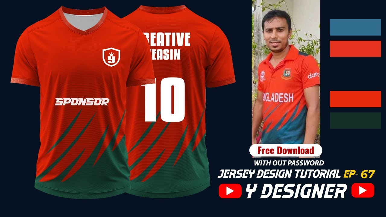 how to make a jersey design tutorial in Illustrator |Jersey Design ...