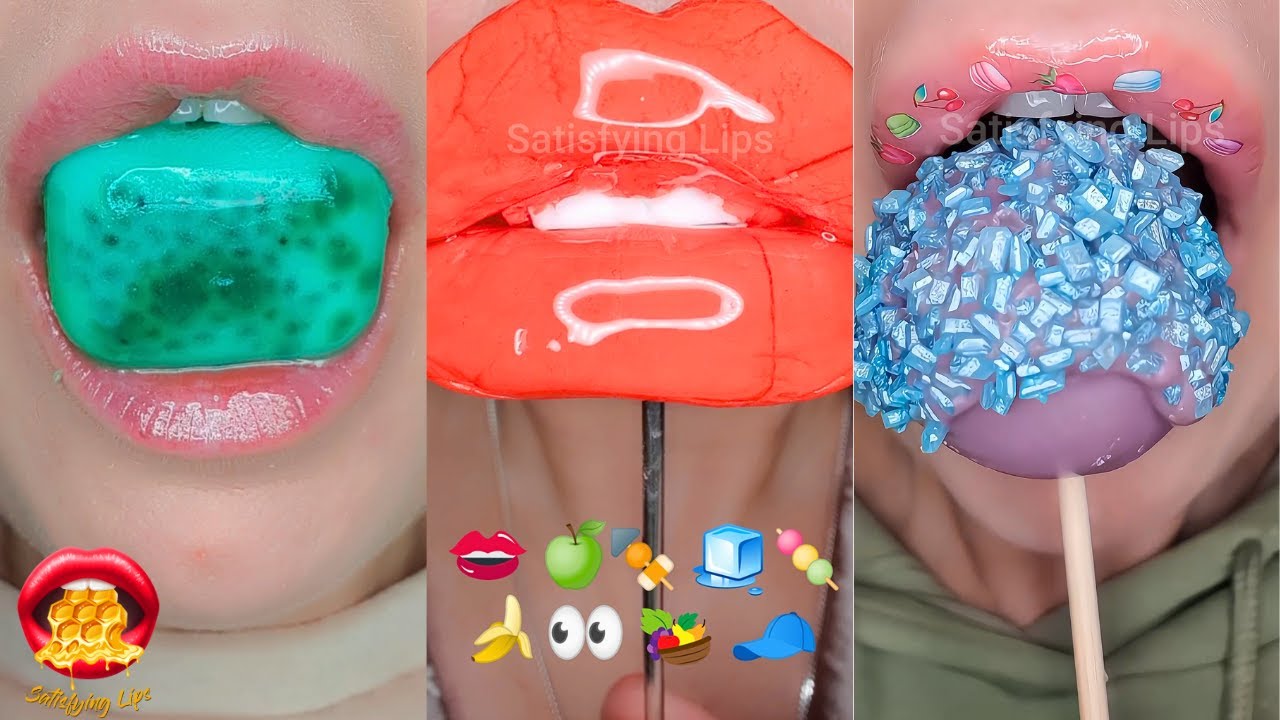 MOST POPULAR FOOD COMPILATIONS Satisfying ASMR Eating Emoji Food ...