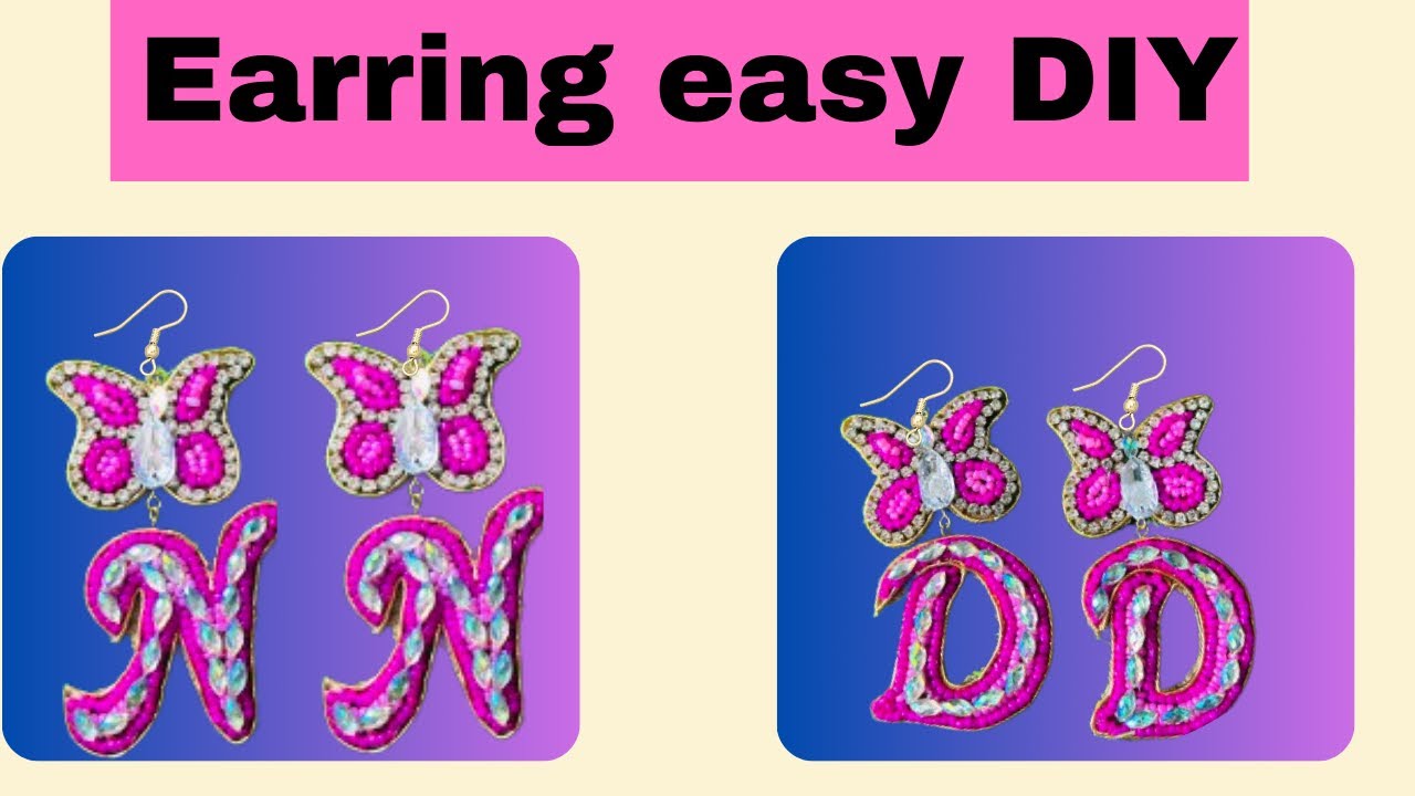 Easy DIY Name Letter Earrings | Personalized Jewelry Tutorial - YouTube