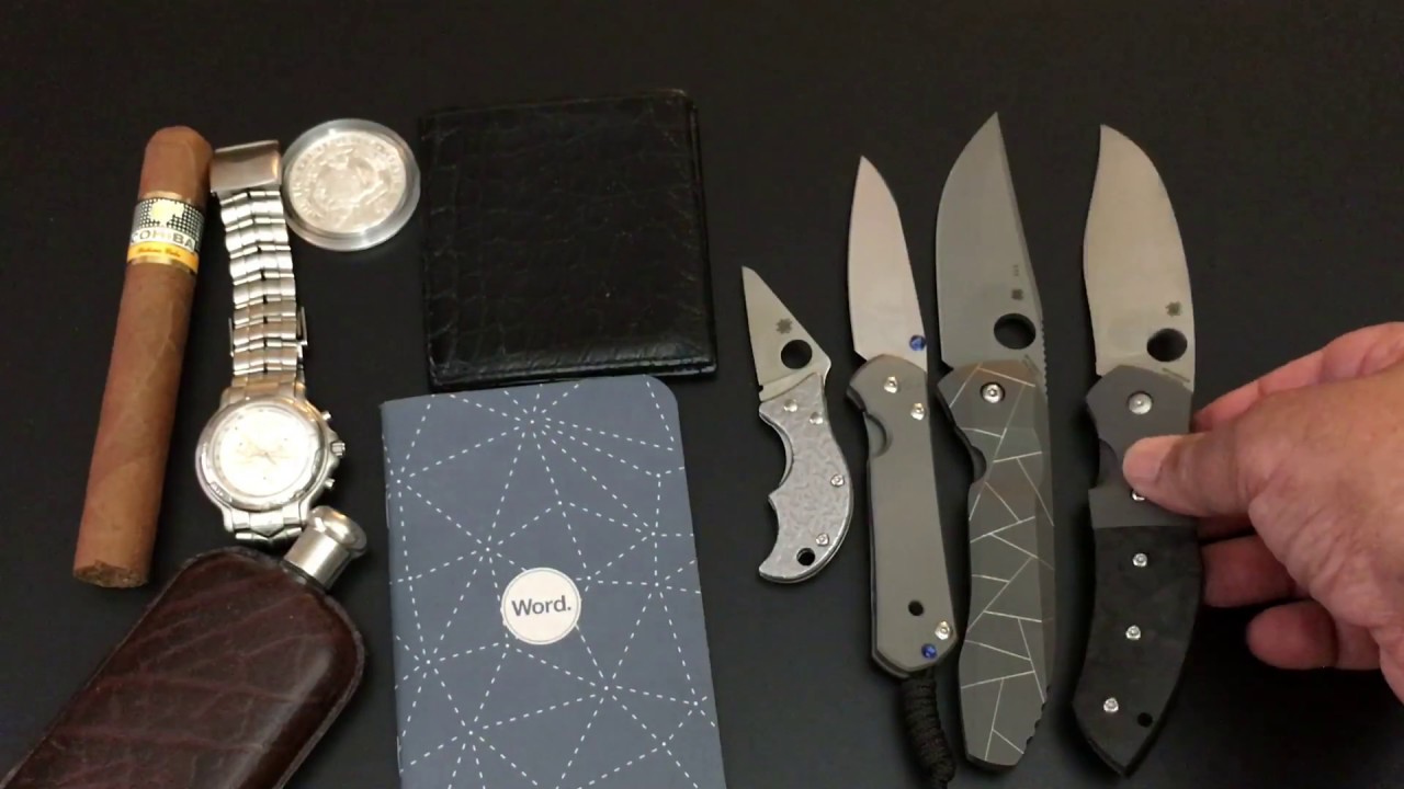 Spyderco Nirvana, Myrtle, and Etched Spin, Plus Chris Reeve Small ...