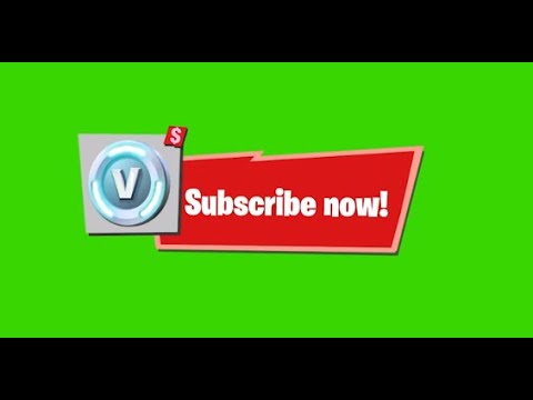 FORTNITE SUBSCRIBE-ALERT GREENSCREEN FREE - YouTube