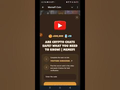 Are Crypto Chats Safe? What You Need to Know! | Memefi Youtube Video Code - YouTube