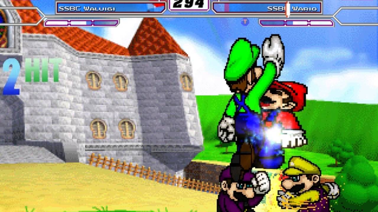 MUGEN Request #136 Matrix SSBC Luigi(me) & SSBC Waluigi vs SSBC Mario ...