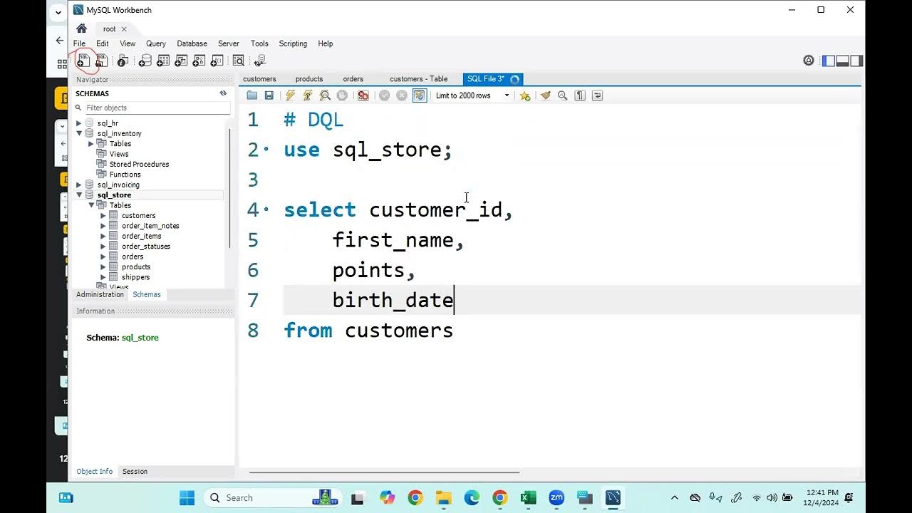 MySql Class-2 (DQL part-1) - YouTube