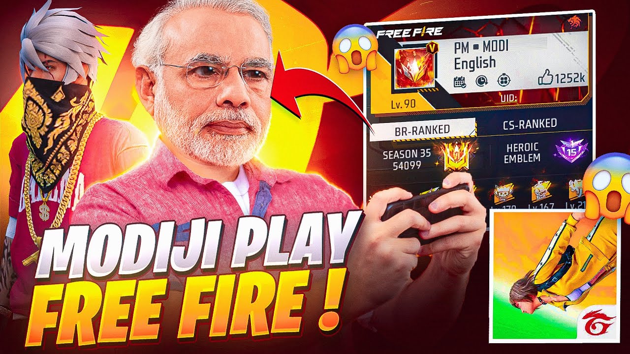 @NarendraModi ji Plays Free Fire for the First Time 😍 || Modi जी ka ...