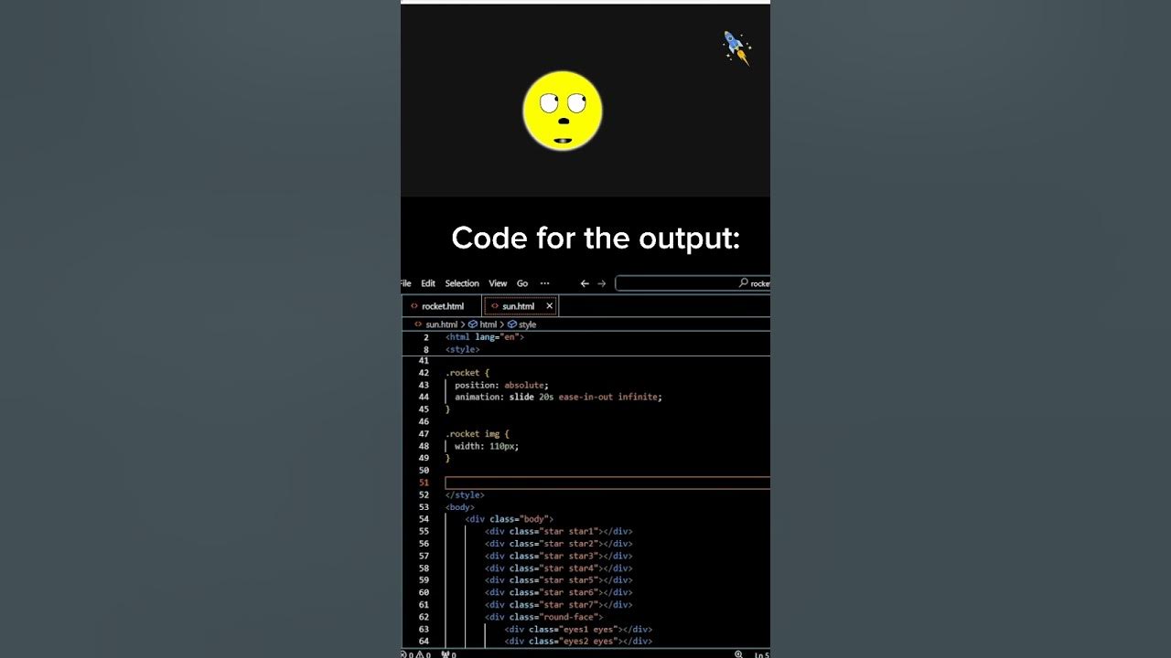 Rocket Animation | HTML CSS | Coding Shorts 🖇️ #coding #shorts #computerscienceconcepts #html # ...