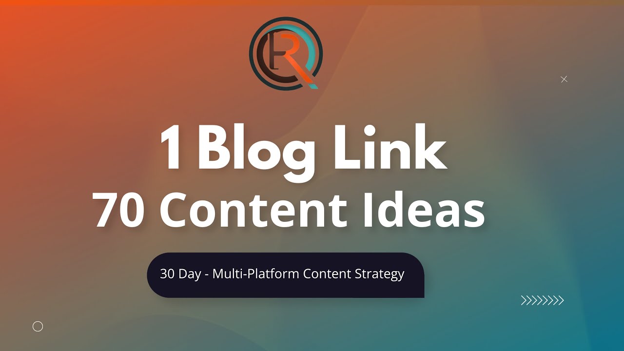 30 Day Multi Platform Content Strategy in Minutes From One Blog Link ...