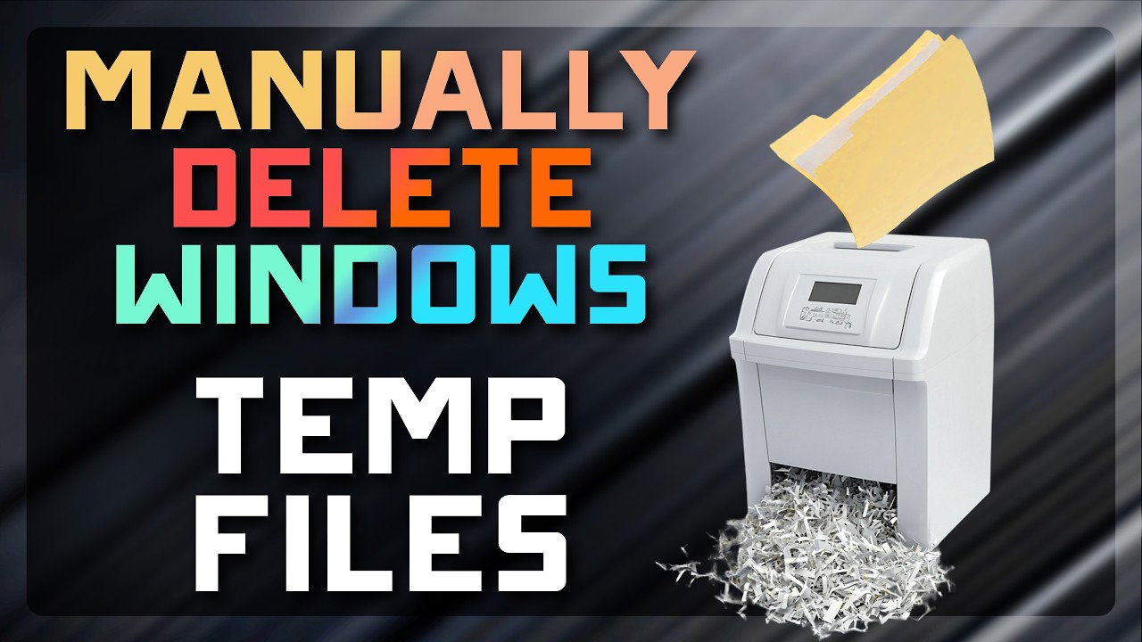 How to Manually Delete Temp Files in Windows (User & System) 🧹 Free Up ...