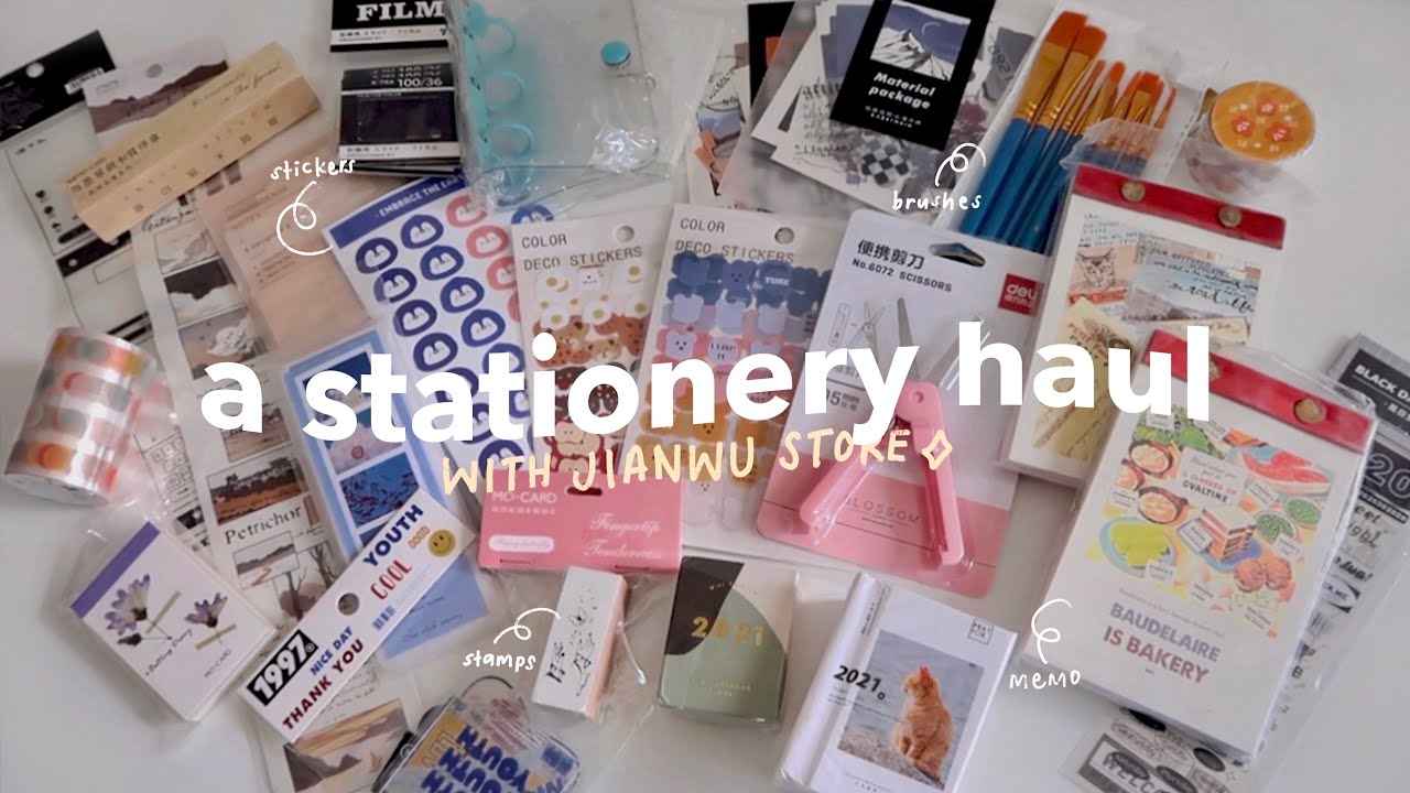 huge stationery haul 🖍 with jianwu store - YouTube