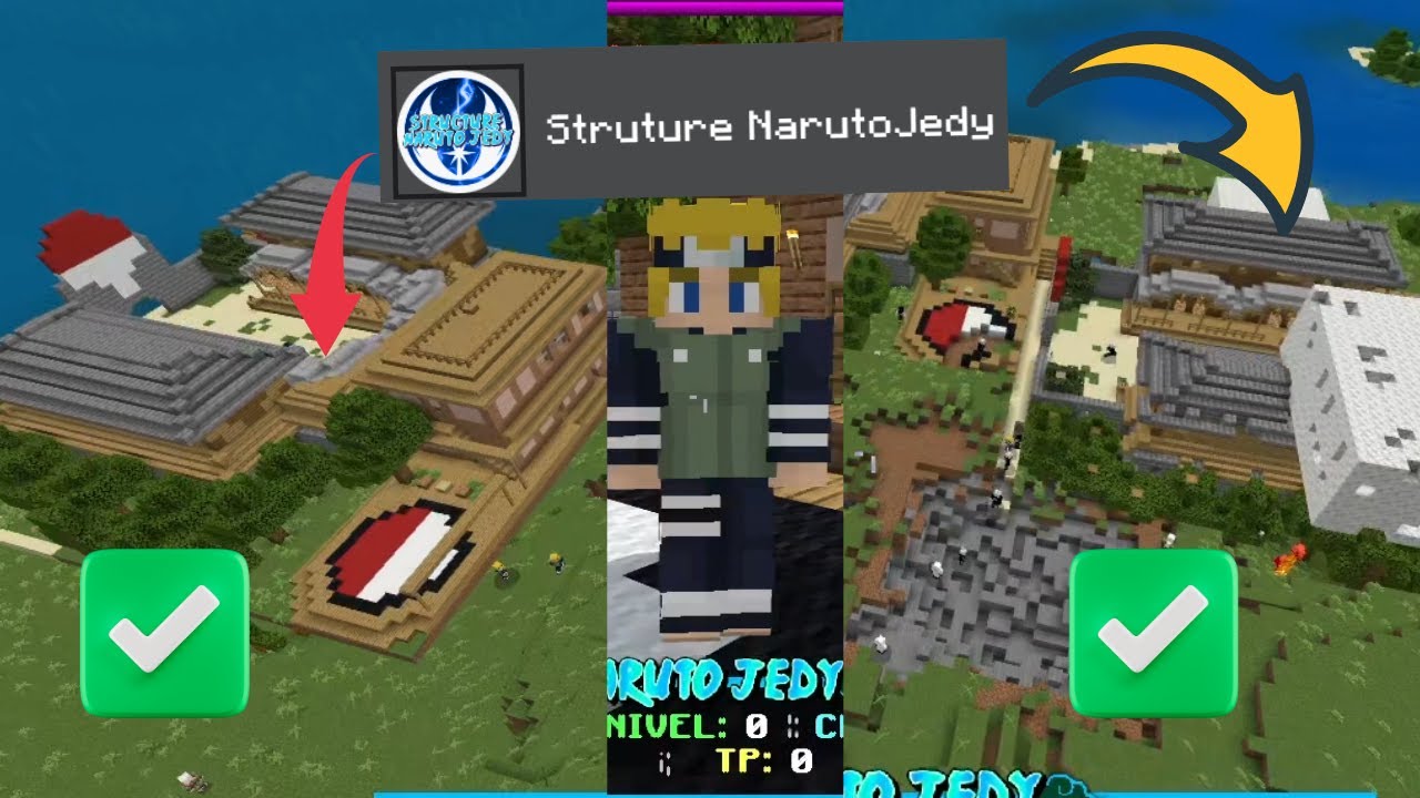 ESTRUTURAS ESTRUCTURES como elas são Spawn naruto jedy modificado mcpe ...