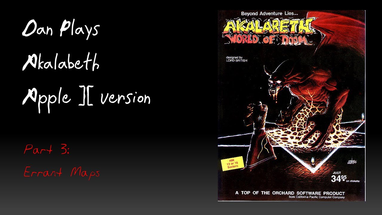 Dan Plays Akalabeth - Apple II version - Part 3: Errant Maps - YouTube