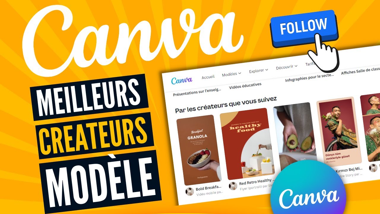07 Créateurs de Modèles que VOUS DEVEZ SUIVRE sur Canva | Comment ...