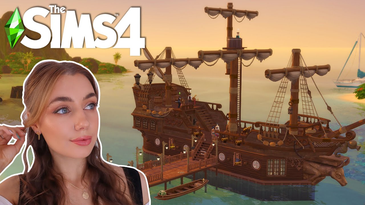 How To Make A Pirate Ship In The Sims 4 │ No CC │ Sims 4 - YouTube