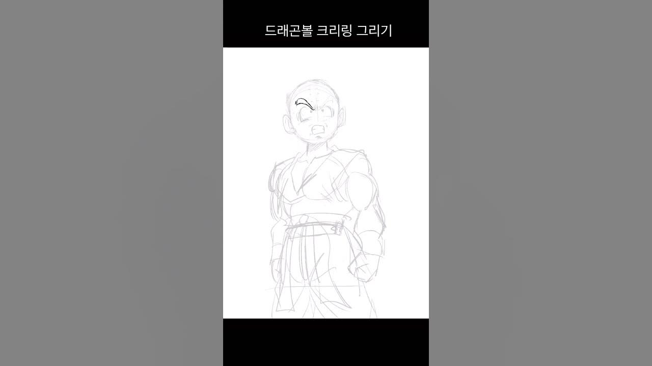 드래곤볼 크리링 그리기 Dragonball Fanart Shorts 그림유튜버 Youtube