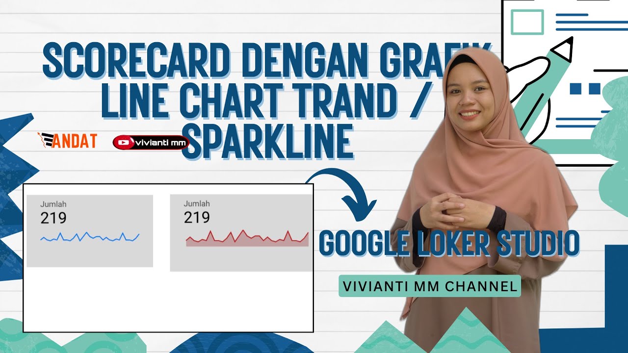 CARA SCORECARD dengan GRAFIK LINE CHART TRAND : SPARKLINE - YouTube