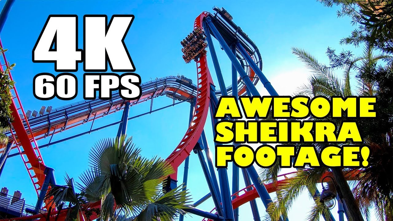 SheiKra Roller Coaster Front Seat Ride INCREDIBLE 4K 60FPS Footage ...