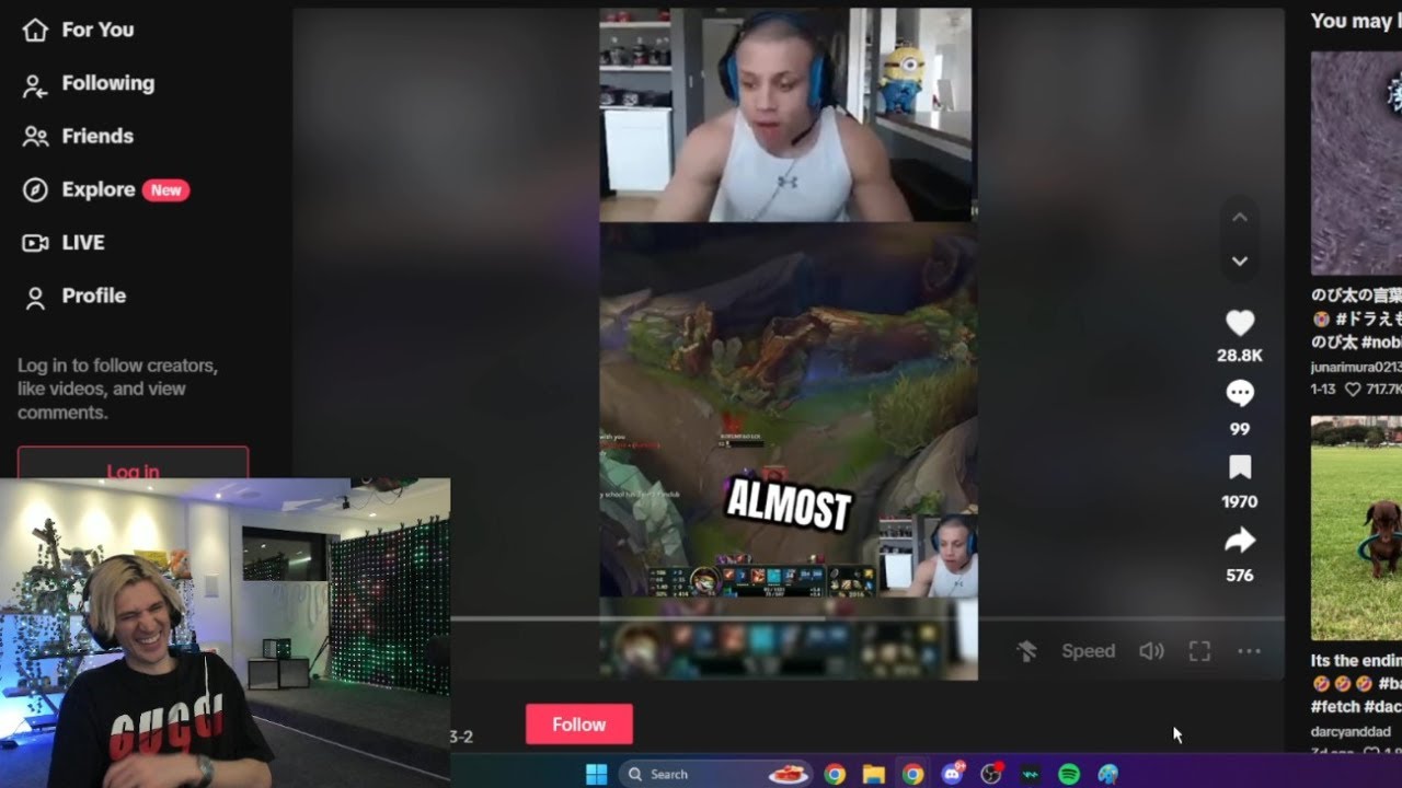 xQc dies Laughing at Tyler1 League Rage Compilation - YouTube