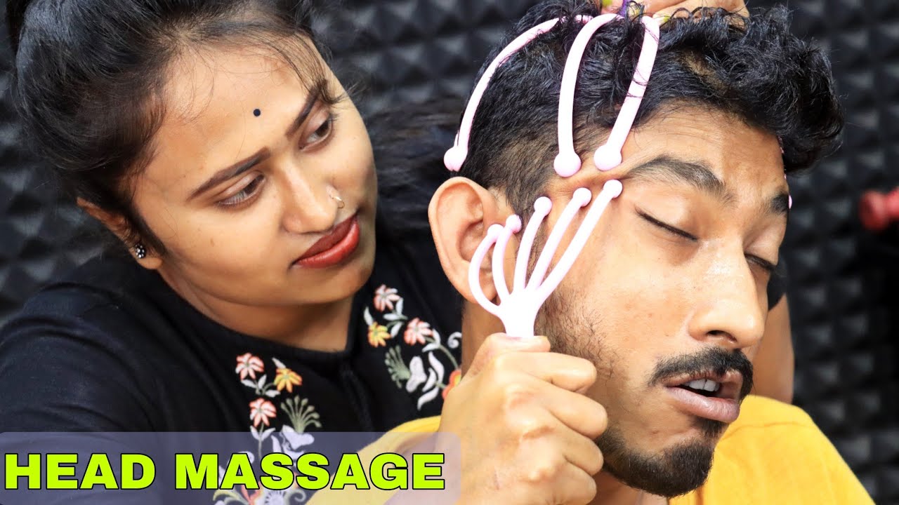 Headache Relief Head Massage with Rolling Comb | Head Massage & Loud ...