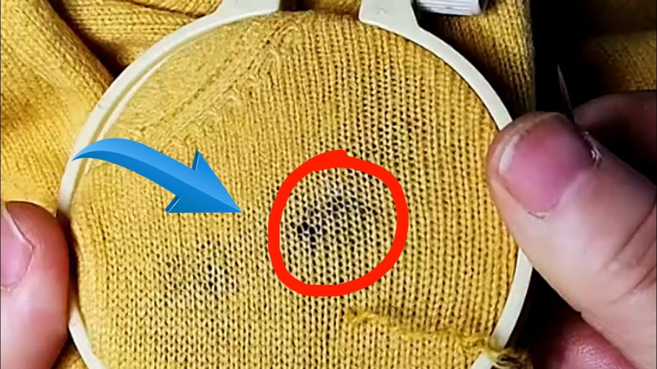 How to Easily Repair Fraying on a Knitted Sweater at Home - YouTube
