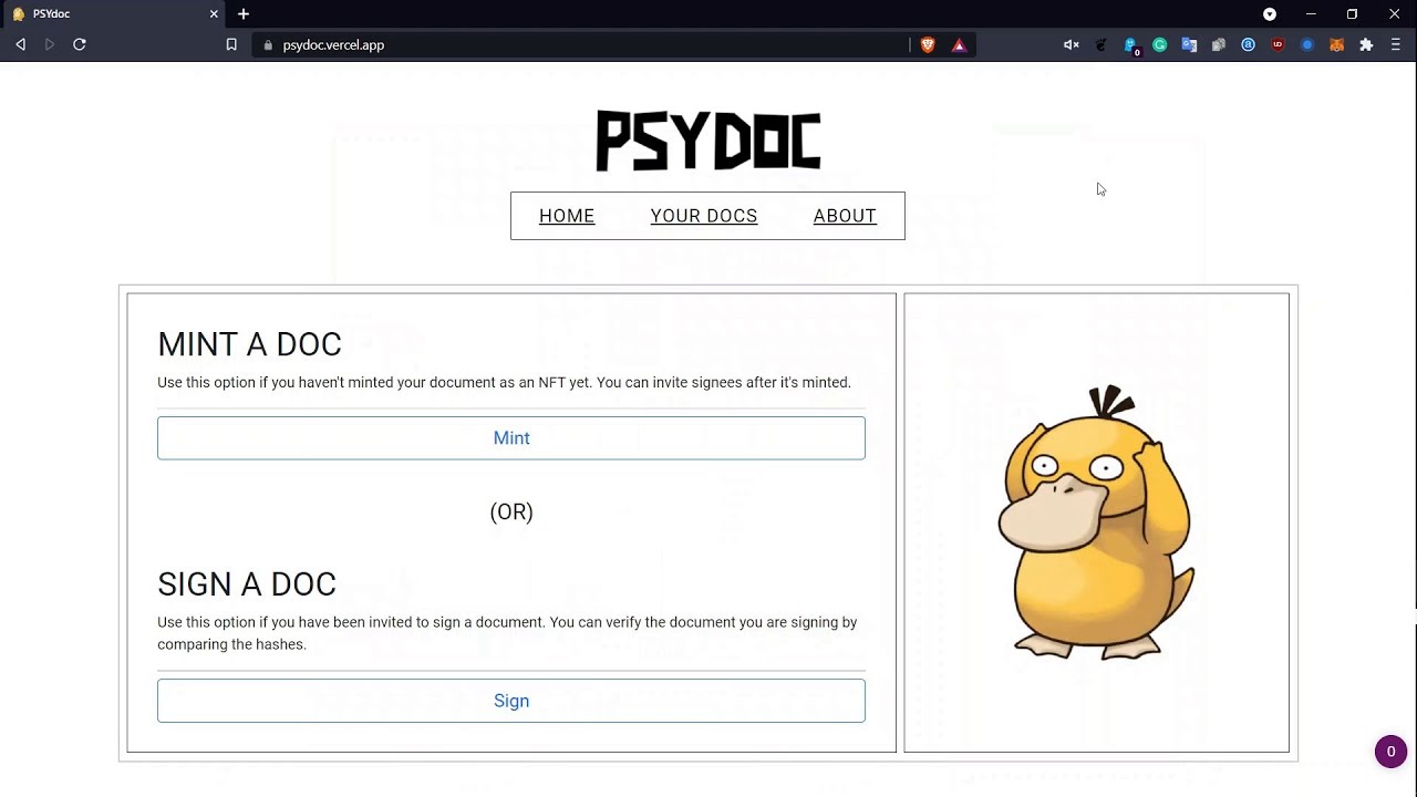 PSYdoc : A Pseudonymous, Digital-Signing protocol on Ethereum ...