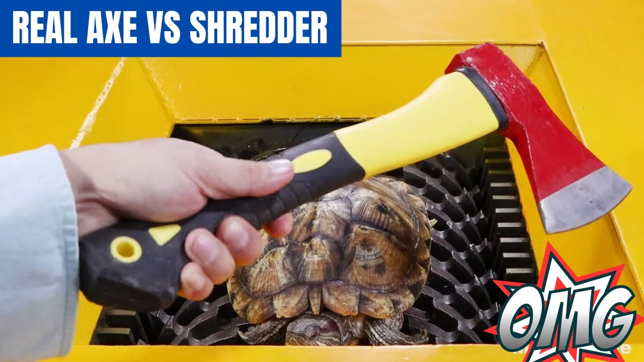 Pure Steel Axe vs Shredder | Shredding Soft & Crunchy - YouTube
