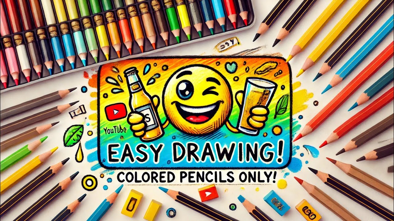 Funny Drunk Emoji Drawing | Colored Pencil Art - YouTube