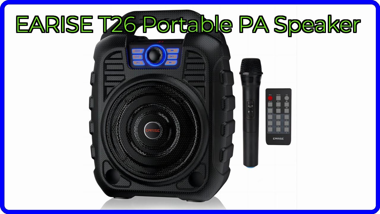 REVIEW (2025): EARISE T26 Portable PA Speaker. ESSENTIAL details. - YouTube