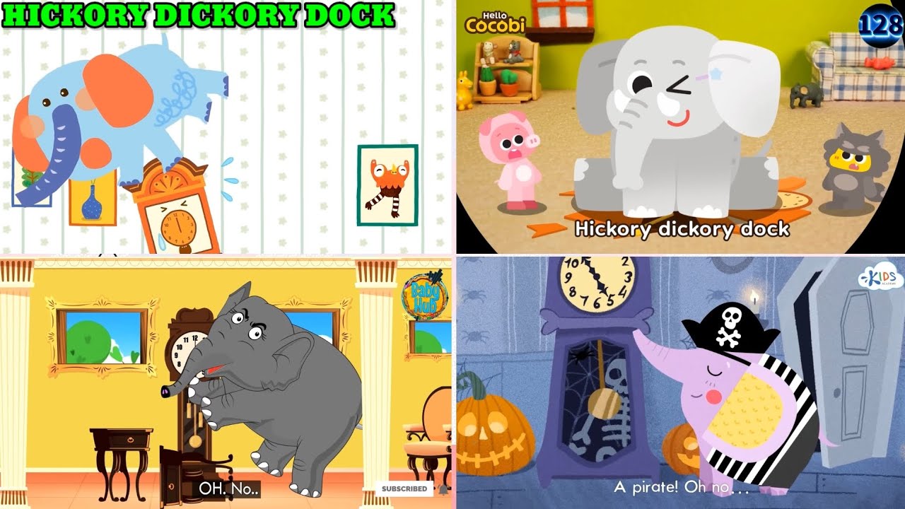 HICKORY DICKORY DOCK || 4 ELEPHANT PARTY MUSIC || THERMAL CAM EFFECTS ...