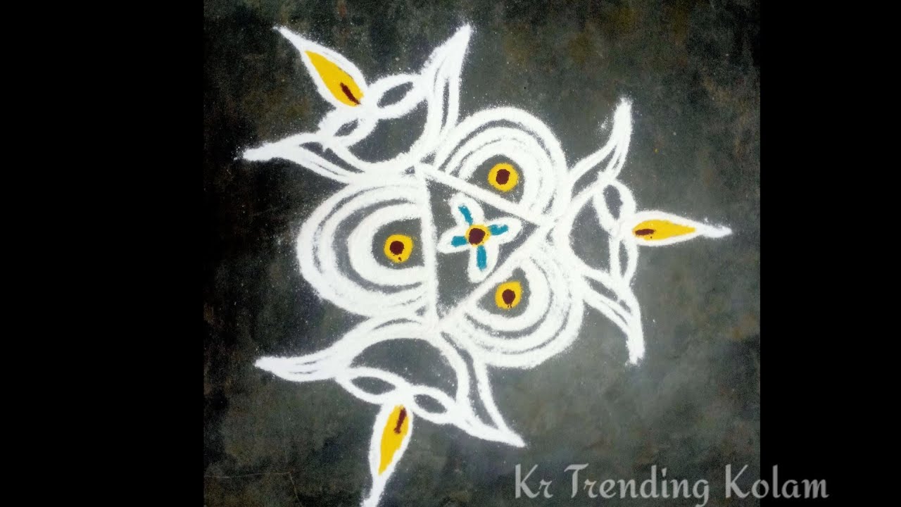 Friday Special Kolam - 1 || Simple Rangoli Design || Special Rangoli ...