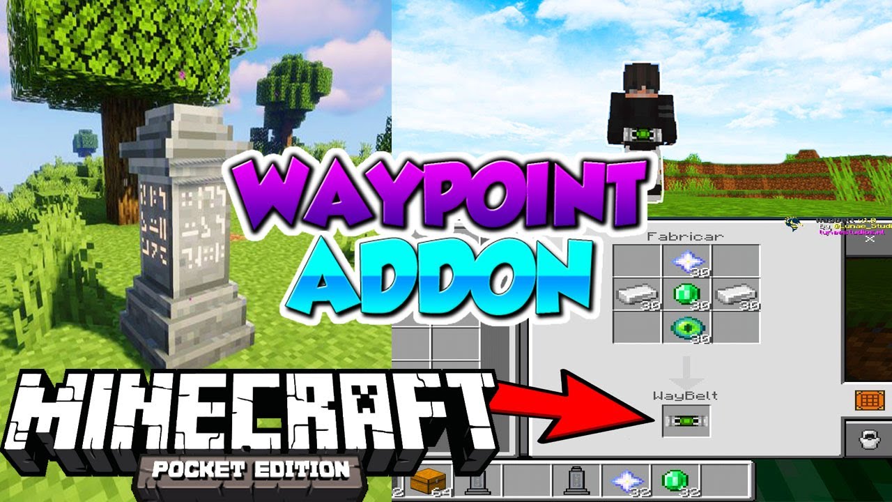 WAYPOINT ADDON│WAYBELT PARA MINECRAFT PE 1.16.100.56│MINECRAFT BEDROCK ...