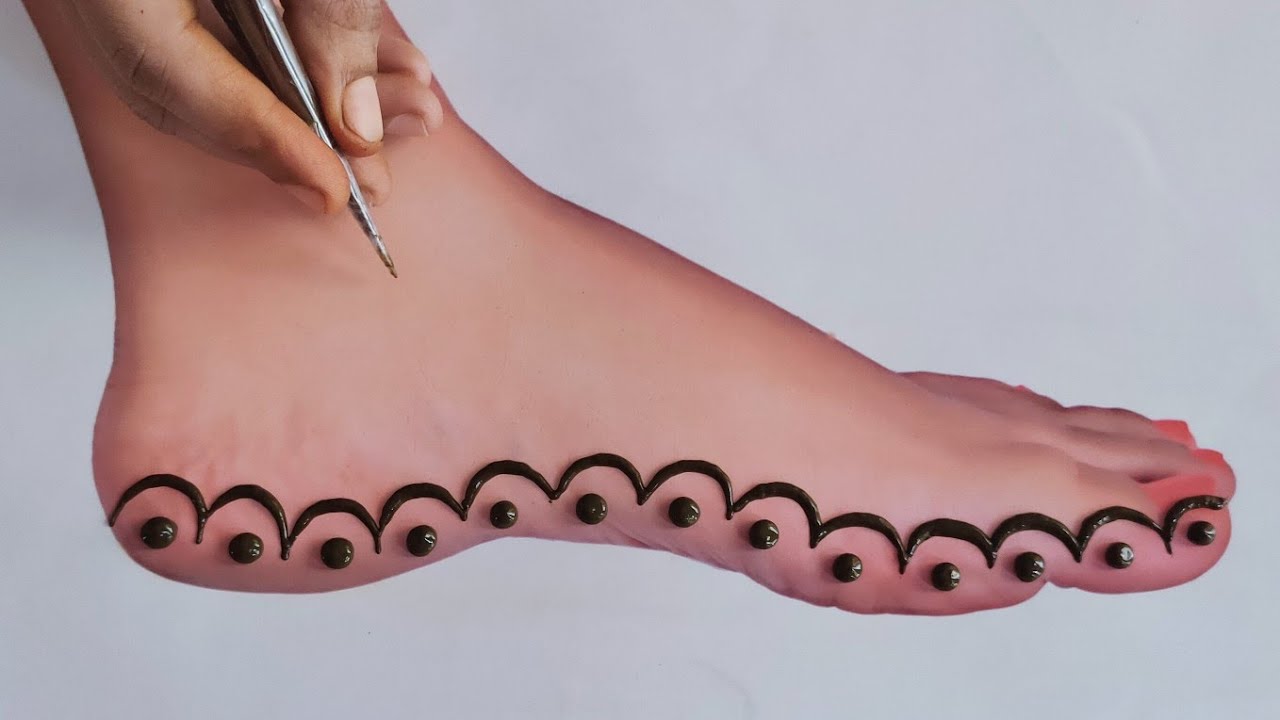pair ki mehndi design | very beautiful easy and simple Mehandi design ...