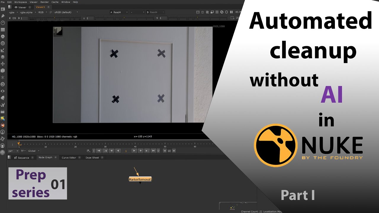 Nuke: Quick automated cleanup of Marker or Spot with marker removal. - YouTube
