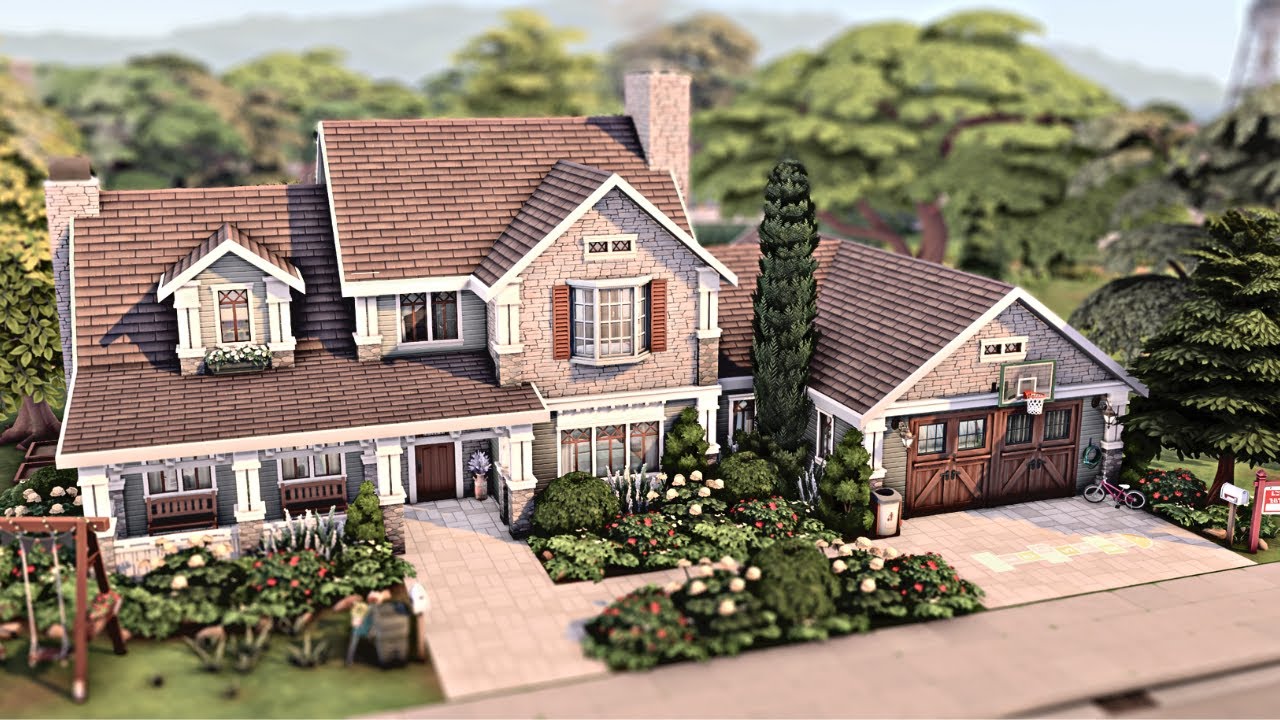 FAMILY HOUSE WITH CONVERTED GARAGE FOR RENT 🏡 Limited Pack The Sims 4 ...