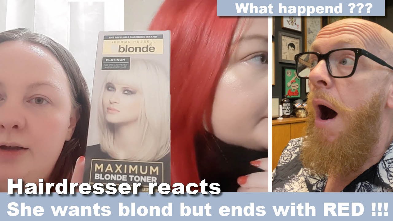 She Wanted Blonde but Got RED Instead?! Hairdresser Reacts to Hair ...