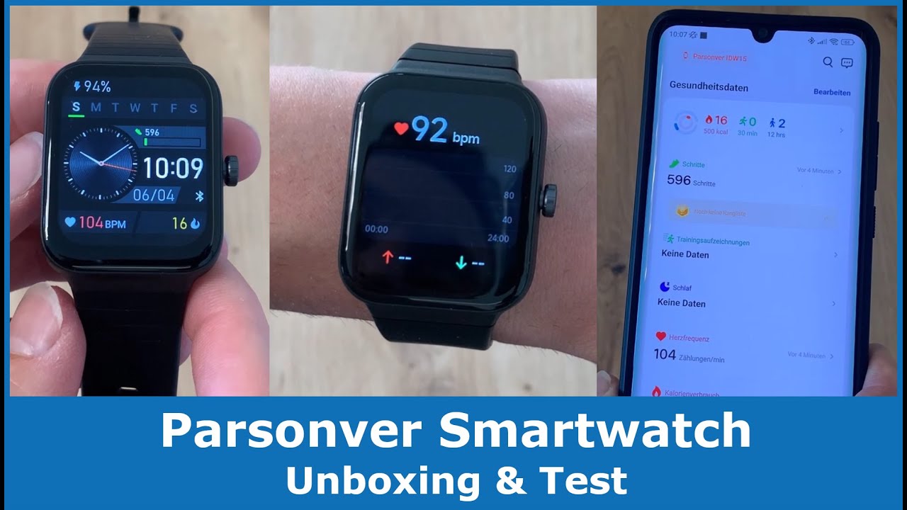 Parsonver Smartwatch IDW15 mit Telefonfunktion || Unboxing, Review und ...